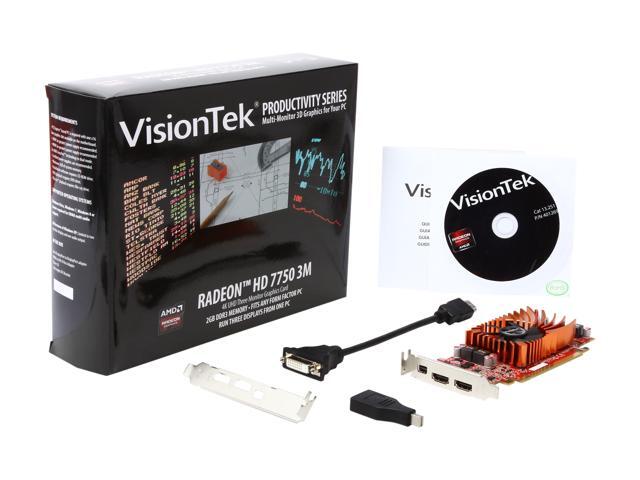 Visiontek Radeon HD 7750 SFF 2GB DDR3 3M (2 x HDMI, Mini DP), 900686 ...