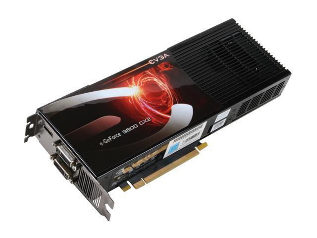 EVGA 01G-P3-N892-AR GeForce 9800 GX2 Superclocked 1GB 512-bit GDDR3 PCI ...