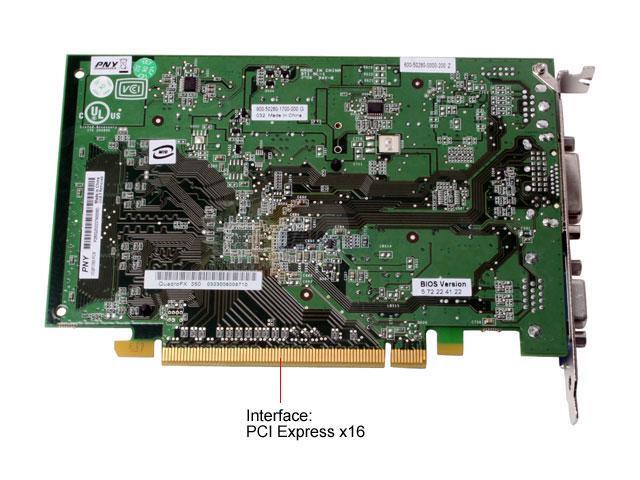 PNY Quadro FX 350 VCQFX350-PCIE-PB 128MB GDDR2 PCI Express x16 ...