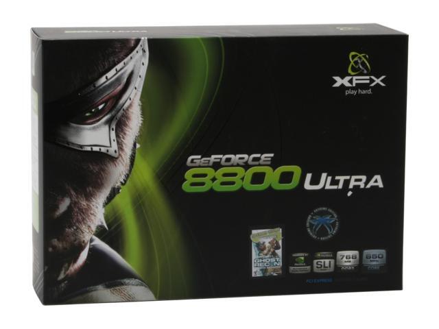 XFX PVT80USHE9 GeForce 8800Ultra 768MB 384-bit GDDR3 PCI Express x16 ...