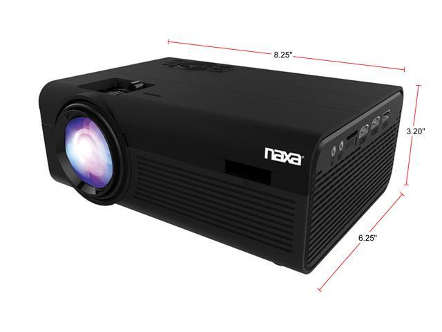 Naxa NVP-2000 150" Home Theater 720P LCD Projector - 16:9 - Black ...