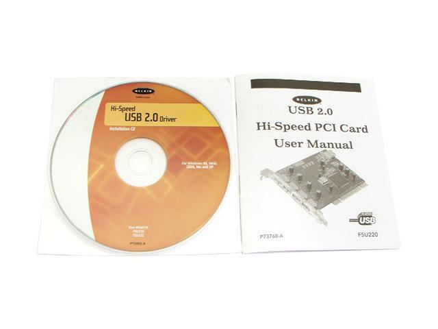 BELKIN Hi-speed USB 2.0 5-Port PCI Card Model F5U220 - Newegg.ca