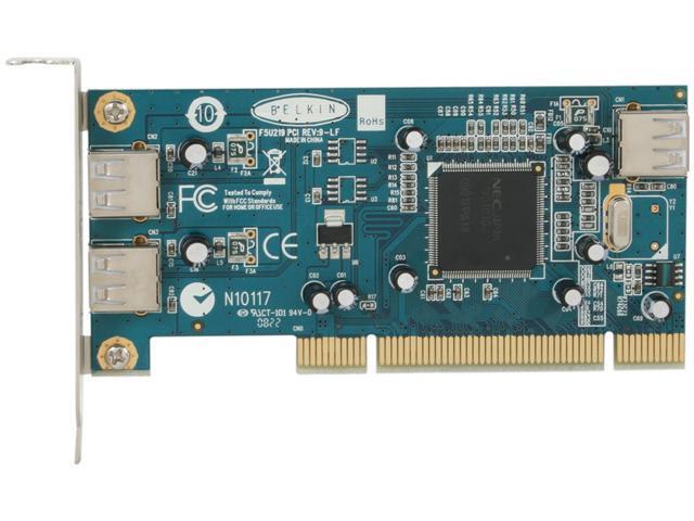 BELKIN USB 2.0 Hi-Speed 3-Port Low Profile PCI Card Model F5U219-LP ...