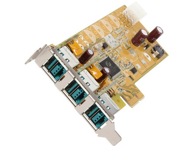 SUNIX 3-port 12V Powered USB PCI Express Low Profile Add-On Card Model ...