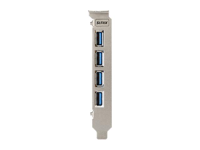 SUNIX 4-Port USB 3.0 PCI-E Card (w/ 4-Pin Molex Power) Model USB4300N ...