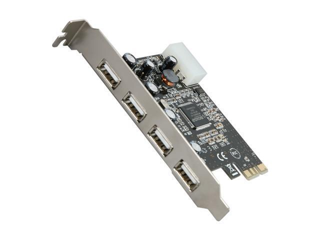 SYBA 4 Port USB 2.0 PCI-Express x1 Card Model SD-PEX20052 - Newegg.com