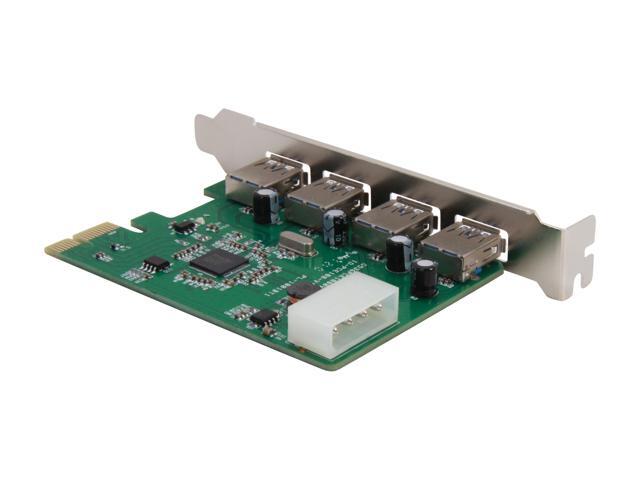 SYBA USB 3.0 4 External Ports PCI-e Controller Card with Molex Power ...