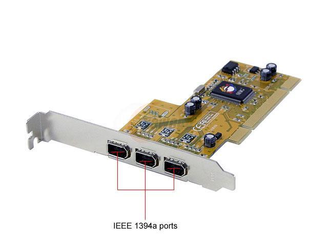 SIIG High-speed 3-port 1394 (FireWire) I/O card Model NN-300012 ...