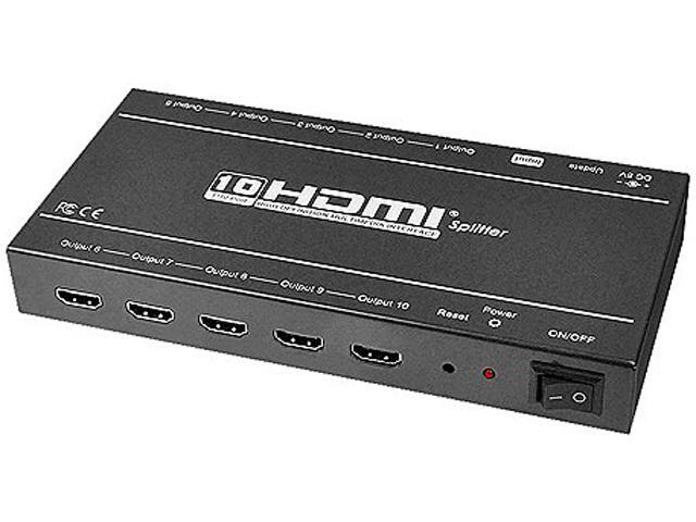 SIIG 1X10 HDMI Splitter 3D 4KX2K Resolution to 10 Displays CE-H21Q11-S1 ...