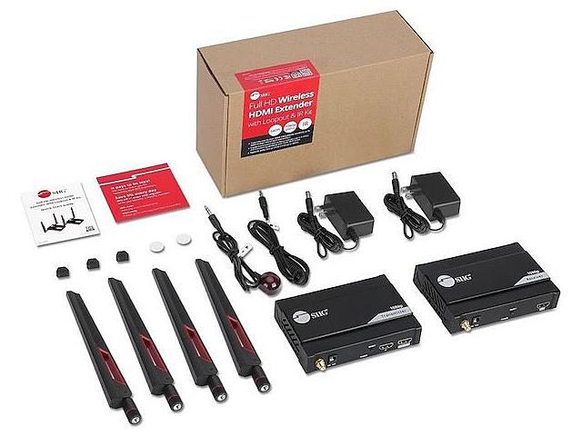 SIIG 1 to 4 Full HD Wireless HDMI Extender with Loopout & IR Kit CE ...