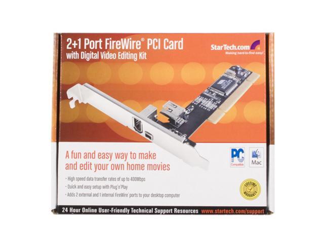 StarTech.com 2-Port IEEE1394 PCI Card with Digital Video Editing Kit ...