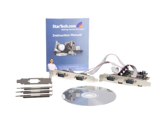 StarTech 4 Port Native PCI Express RS232 Serial Adapter Card with 16550 UART - Newegg.com