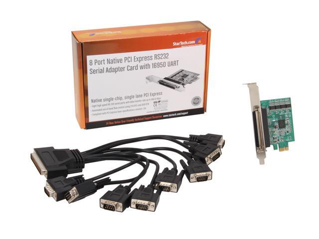 StarTech.com 8 Port Native PCI Express RS232 Serial Adapter Card with 16950 UART Model PEX8S952 ...