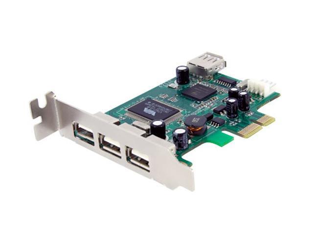 StarTech PEXUSB4DP 4 Port PCI Express Low Profile High Speed USB Card ...