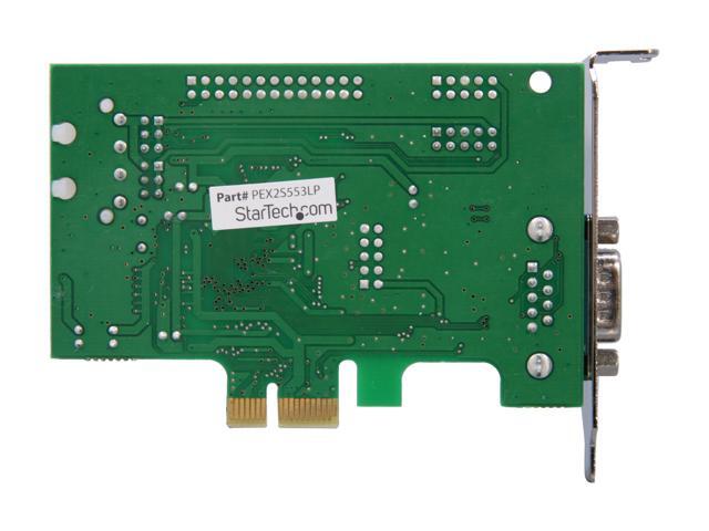 StarTech.com 2 Port Low Profile Native RS232 PCIE Serial Card with 16550 UART Model PEX2S553LP ...
