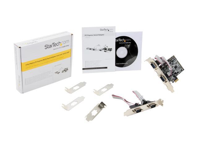 StarTech.com 4 Port Native PCI Express RS232 Serial Adapter Card with 16550 UART Model PEX4S553 ...