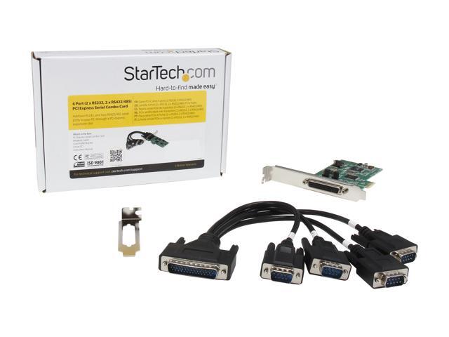 StarTech.com 4 Port PCI Express PCIe Serial Combo Card - 2 x RS232 2 x RS422 / RS485 Model ...