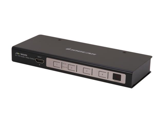 IOGEAR AVIOR 4-Port HD Audio/Video Switch with RS-232 Support GHSW8141 ...