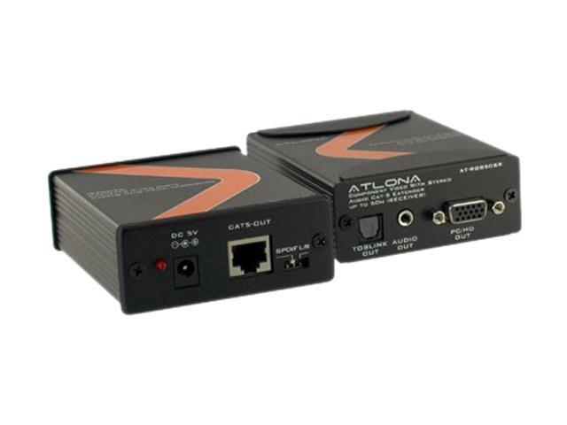 ATLONA AT-RGB50SR VGA or Component Extender with Analog/Digital Audio ...