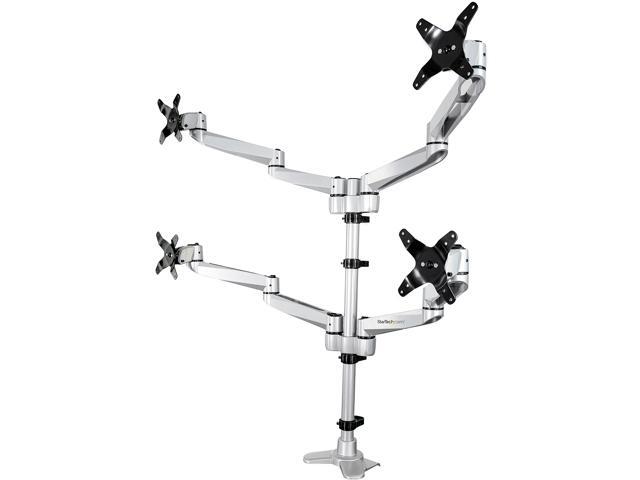StarTech Full Motion 4 Arm Up to 27" Desk Monitor Mount ARMQUADPS ...