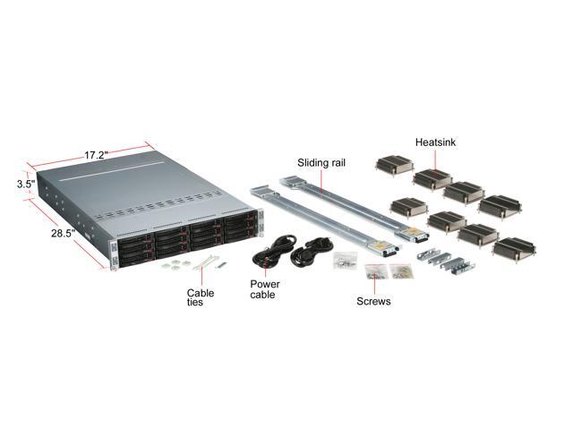 SUPERMICRO SYS-6026TT-BTF 2U Rackmount Server Barebone (Four nodes) Intel 5500 Dual LGA 1366 ...
