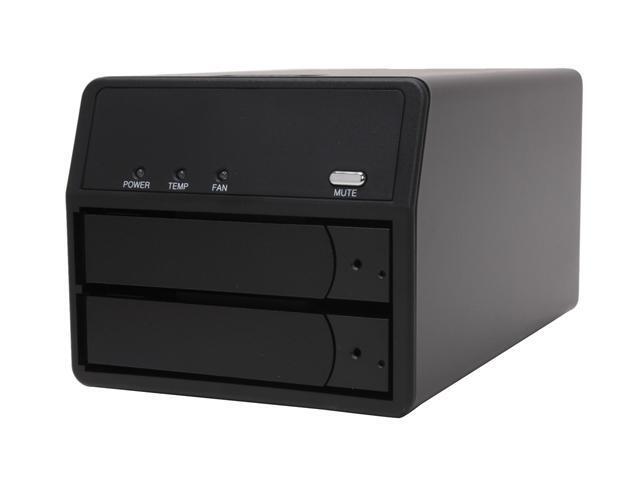 SANS DIGITAL MS2U+B 2 Bay SATA to USB 2.0 JBOD Hard Drive Storage ...