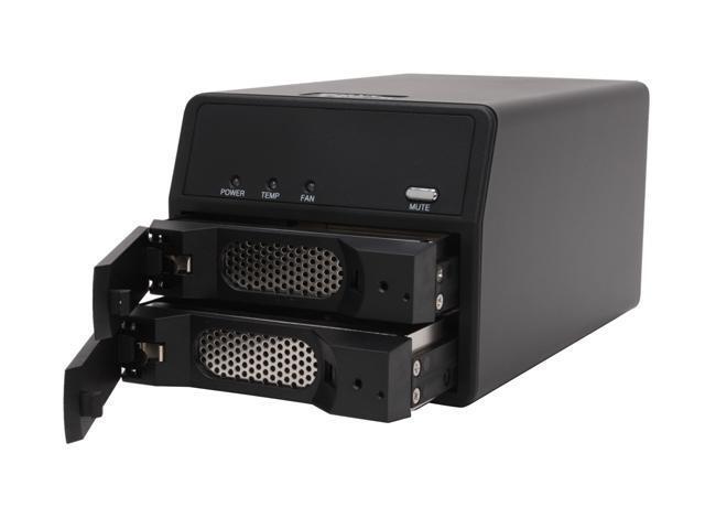 SANS DIGITAL MS2U+B 2 Bay SATA to USB 2.0 JBOD Hard Drive Storage ...