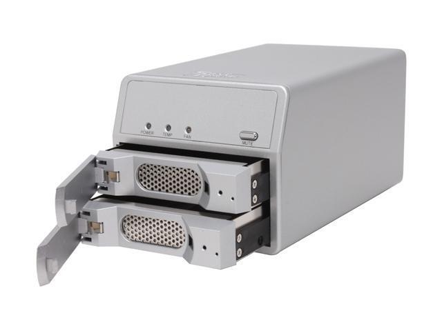 SANS DIGITAL MobileSTOR MS2T+ 2 Bay SATA to eSATA JBOD Hard Drive ...