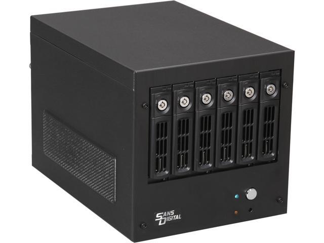 SANS DIGITAL AN6L+B 64bit 6 Bay iSCSI and Windows/MAC/Linux Files ...