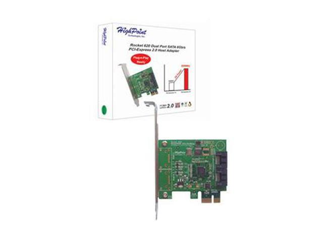 HighPoint Rocket620a Plug-in Card SATA III (6.0Gb/s) 2-port Serial ATA ...
