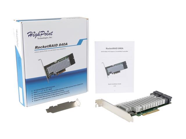 HighPoint RocketRAID 840A PCIe 3.0 x8 6Gb/s SATA RAID Host Bus Adapter - Newegg.ca