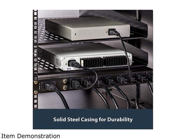 StarTech PDU08C13H 8-Port Rack-Mount PDU with C13 Outlets - 10 ft. Power Cord (NEMA5-20p) - 16 A ...