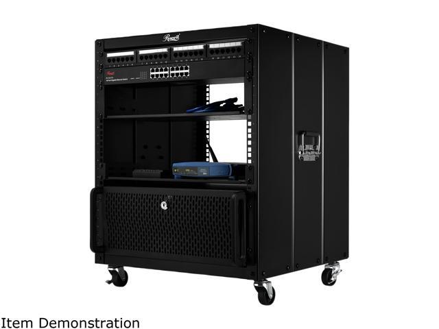 Rosewill 12U Portable Open Server Rack Rolling Cabinet with Handles for ...