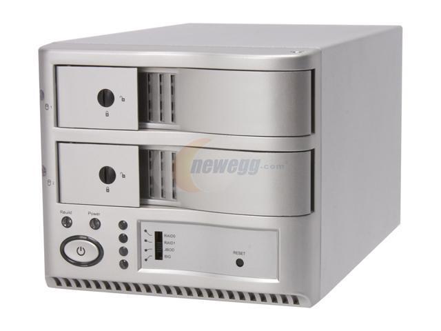 iStarUSA v7AGE220-UF 2-Bay Tray-less USB 2.0/ FireWire RAID Box ...