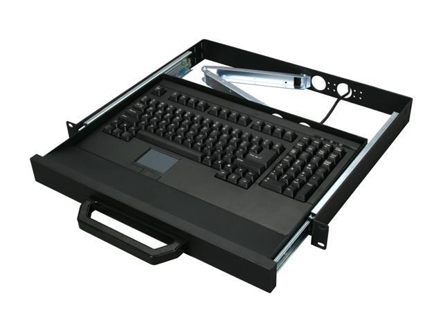 Habey KM-230BU 1U 19" Rackmount USB Keyboard Drawer with Touch Pad ...