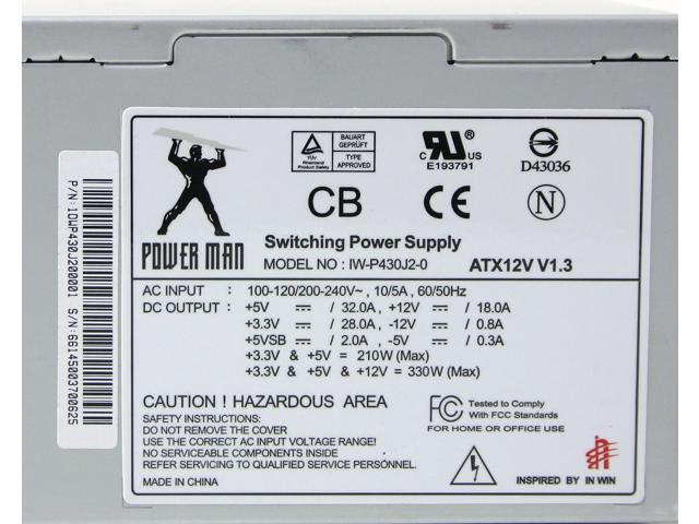 IN WIN IW-P430J2-0 (1.3V) 430 W Power Supply - Newegg.com