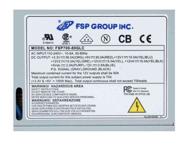 FSP Group FSP700-80GLC 700W ATX12V / EPS12V SLI Ready CrossFire Ready ...