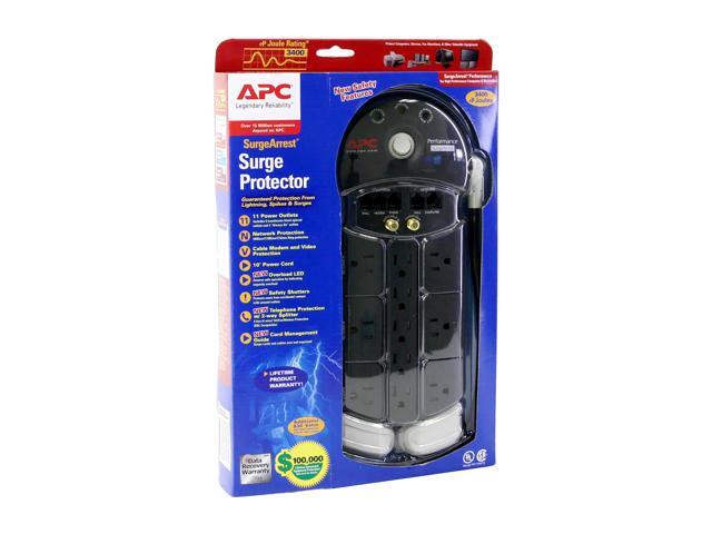 APC PF11VNT3 10 ft. 11 Outlets 3400 joules Power Surge Protector w ...
