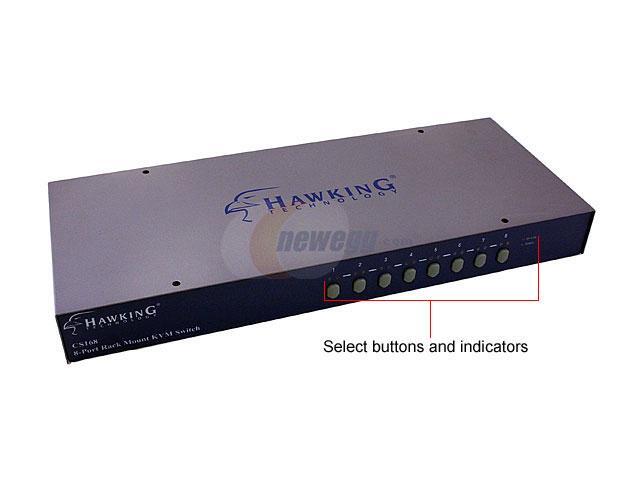 HAWKING CS168 8-Port KVM Switch with Rack-Mount - Newegg.com