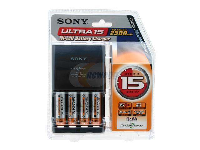 SONY BCG-34HUE4 Rechargeable Batteries & Charger Kit - Newegg.com