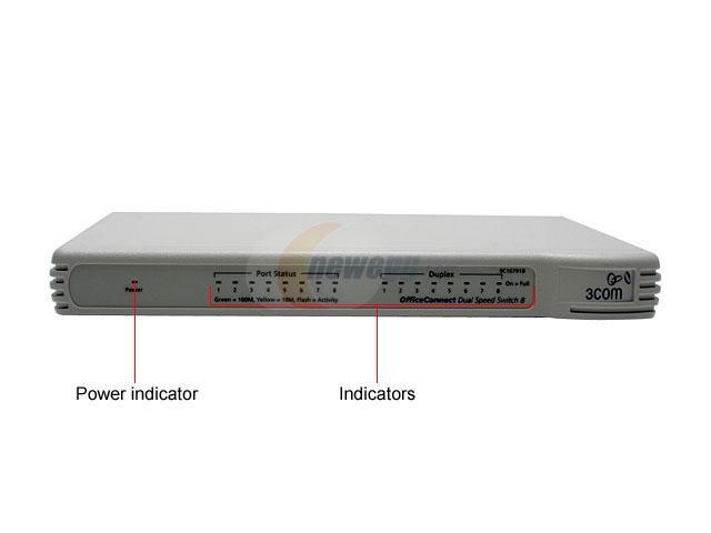 3com 3C16791B-US OfficeConnect Dual Speed Switch 8 - Newegg.com