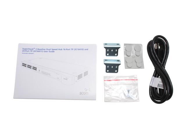 3com 3C16410-US Baseline Dual Speed 16-Port Hub - Newegg.com
