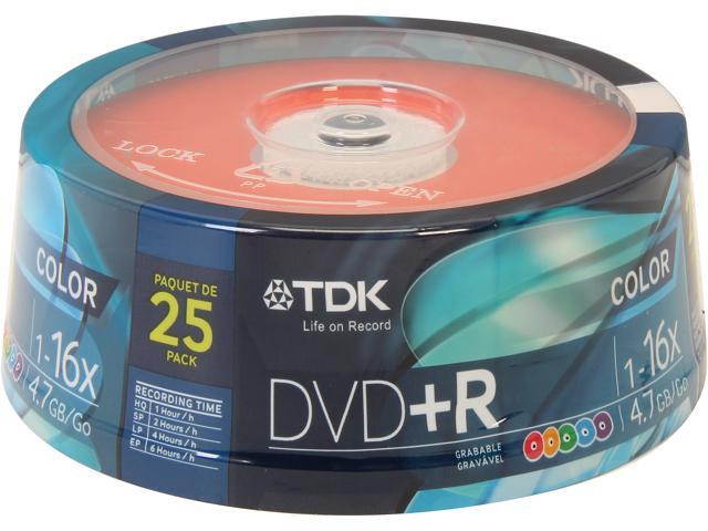 TDK 4.7GB 16X DVD+R 25 Packs Disc Model 61714TD004CP - Newegg.com