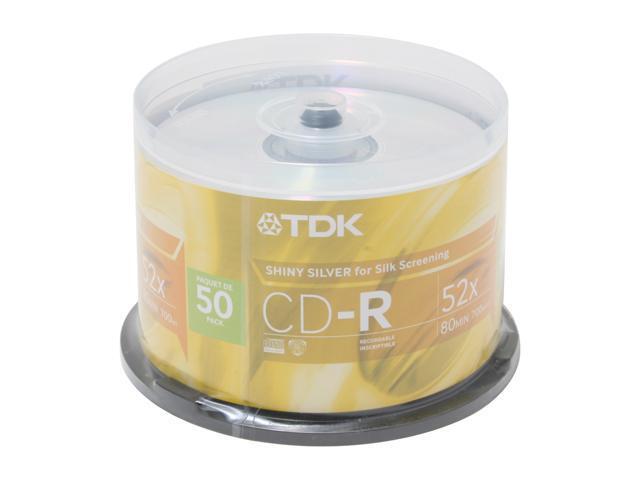 TDK 700MB 52X CD-R 50 Packs Disc Model CD-R80BCB50 - Newegg.com