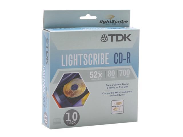 TDK 700MB 52X CD-R 10 Packs Disc Model CD-R80LSW10 - Newegg.com