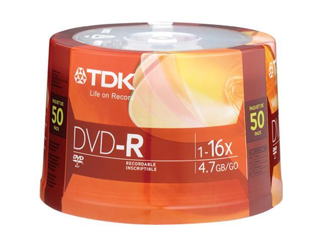 TDK 4.7GB 16X DVD-R 50 Packs Disc Model 48518 - Newegg.com