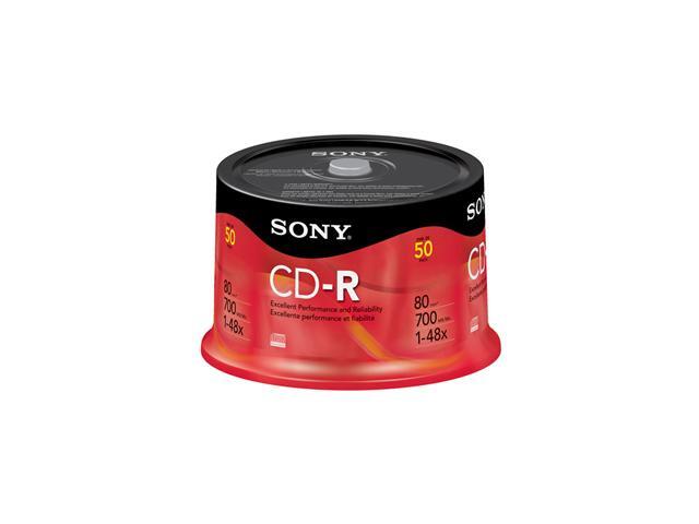 SONY 700MB 48X CD-R 50 Packs Disc Model 50CDQ80RS - Newegg.com