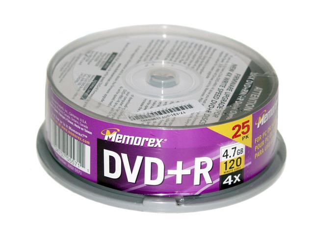 memorex 4.7GB 4X DVD+R 25 Packs Disc Model 32025571 - Newegg.com