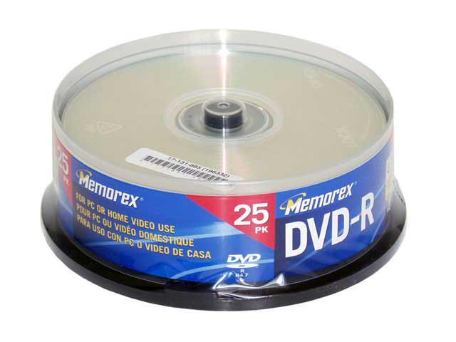 memorex 4.7GB 4X DVD-R 25 Packs Disc Model 32025552 - Newegg.com