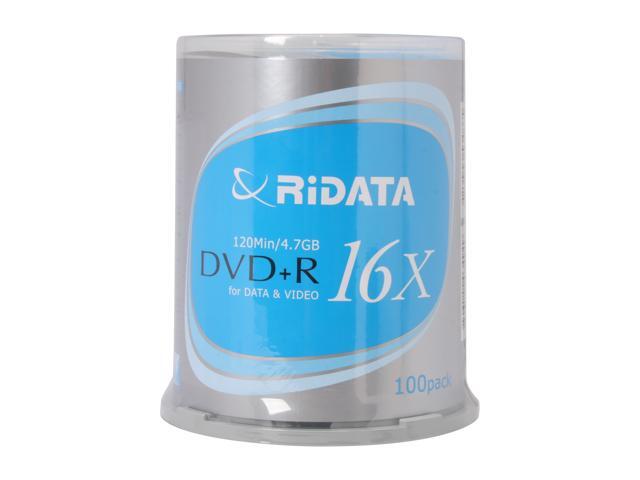 RiDATA 4.7GB 16X DVD+R 100 Packs Disc Model DRD+4716-RDCB100E - Newegg.ca